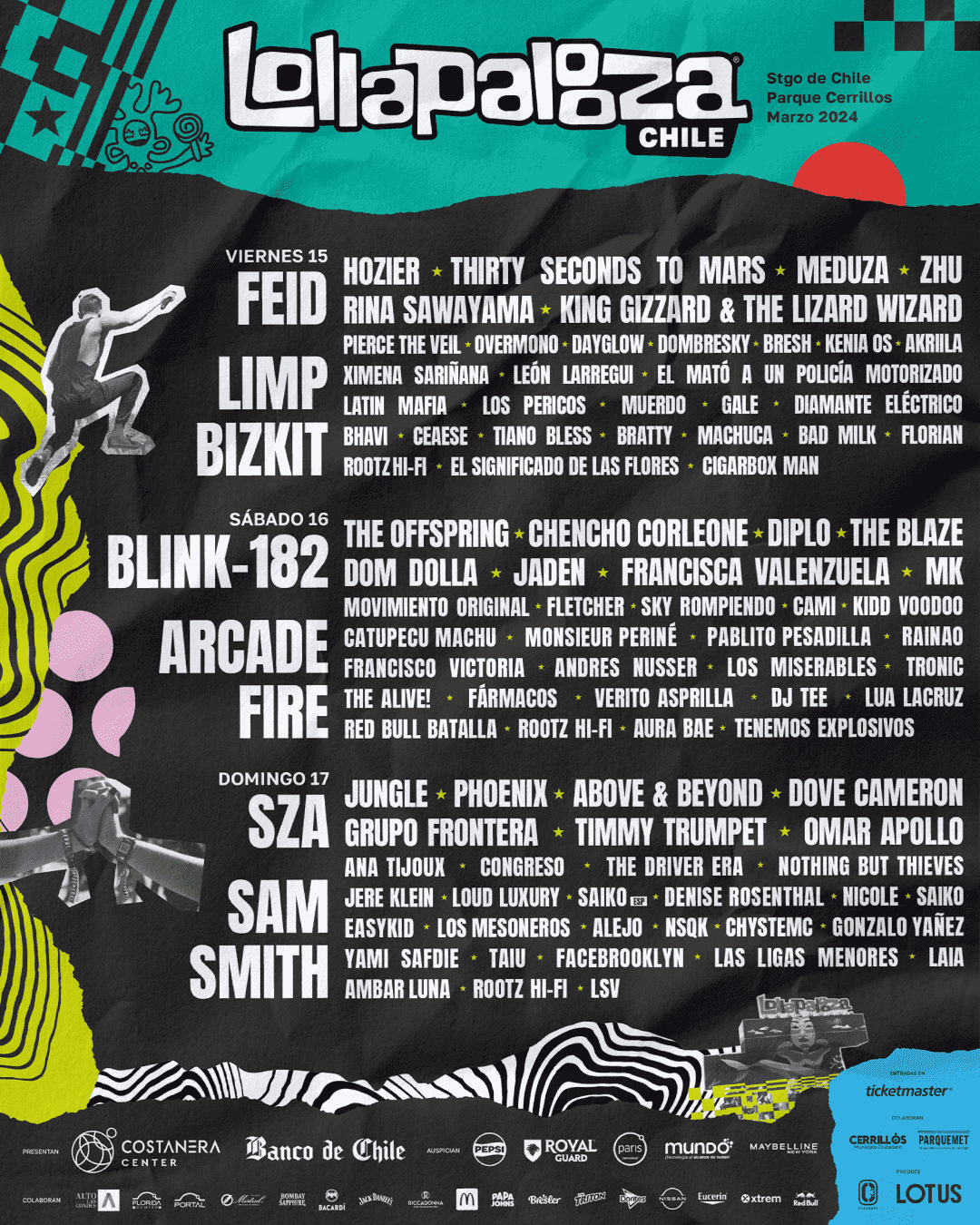 Rockaxis | Lollapalooza Chile 2024: Revisa el mapa y sus diversas ...